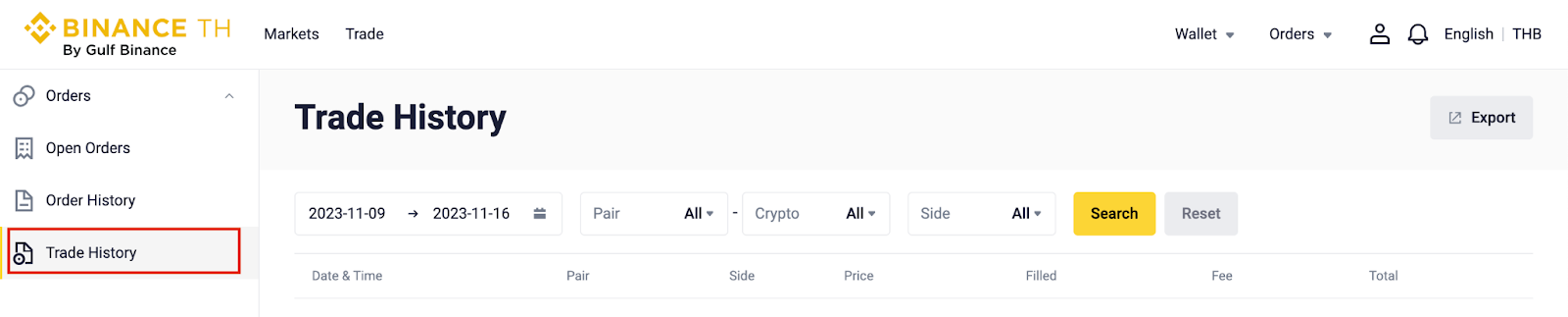 How to Download Trading Transaction History Statement | Binance TH