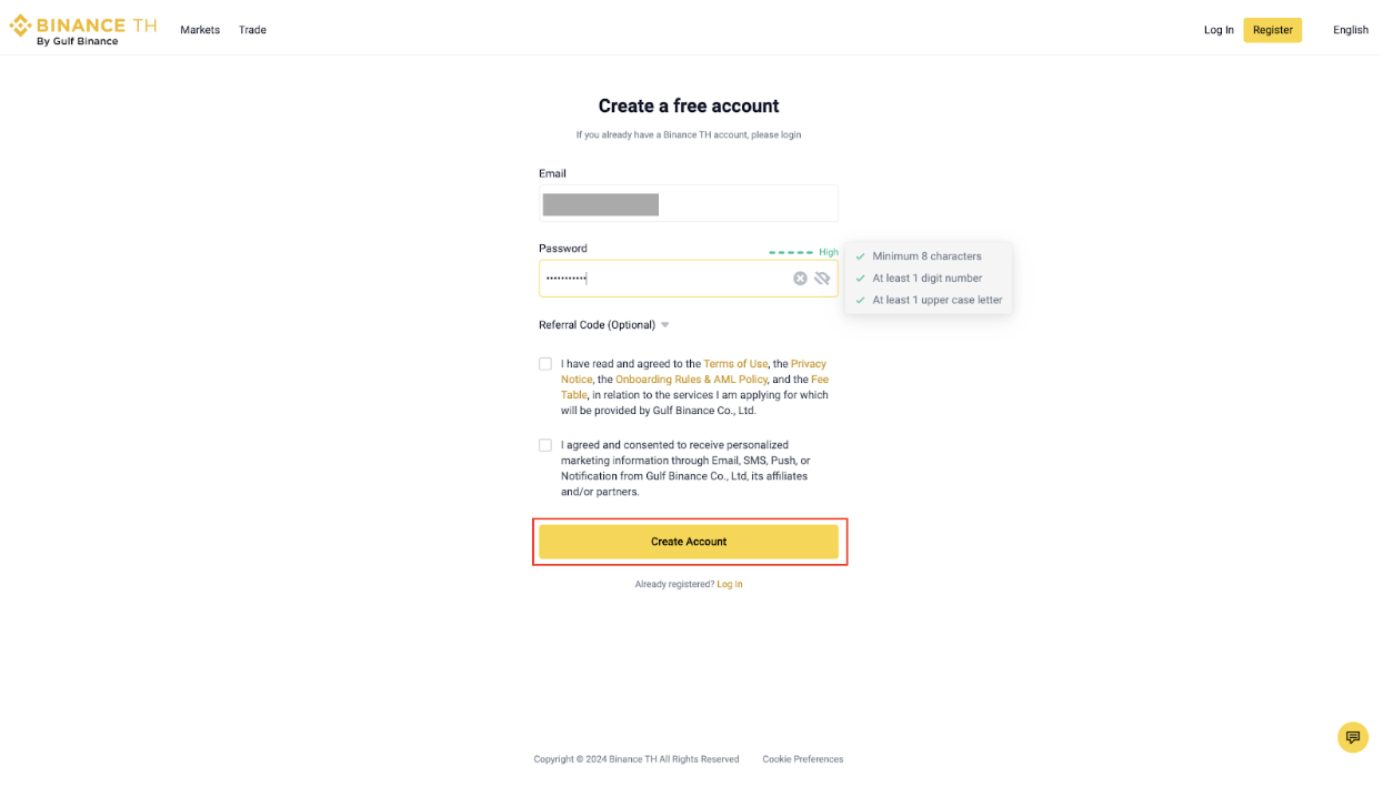 How to Register on Binance TH [WEB] | Binance TH