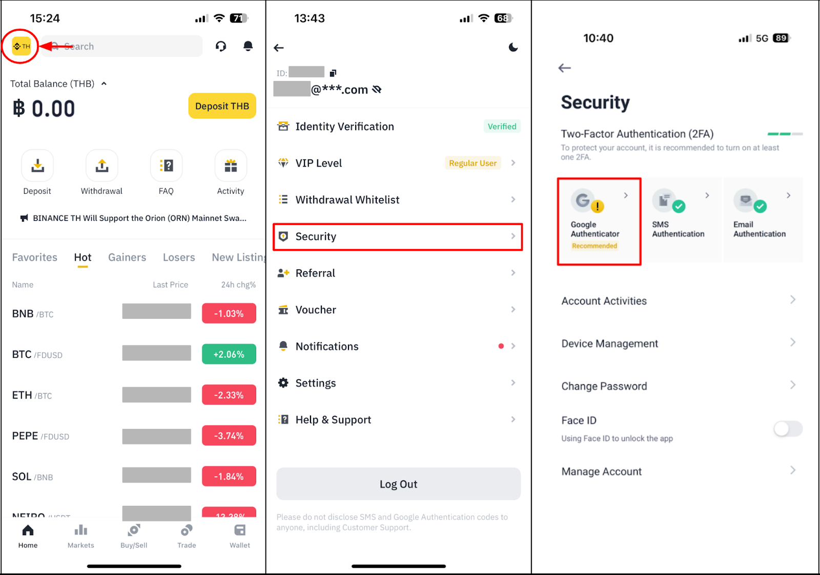 How to Enable Google Authenticator on BiNANCE TH App | Binance TH