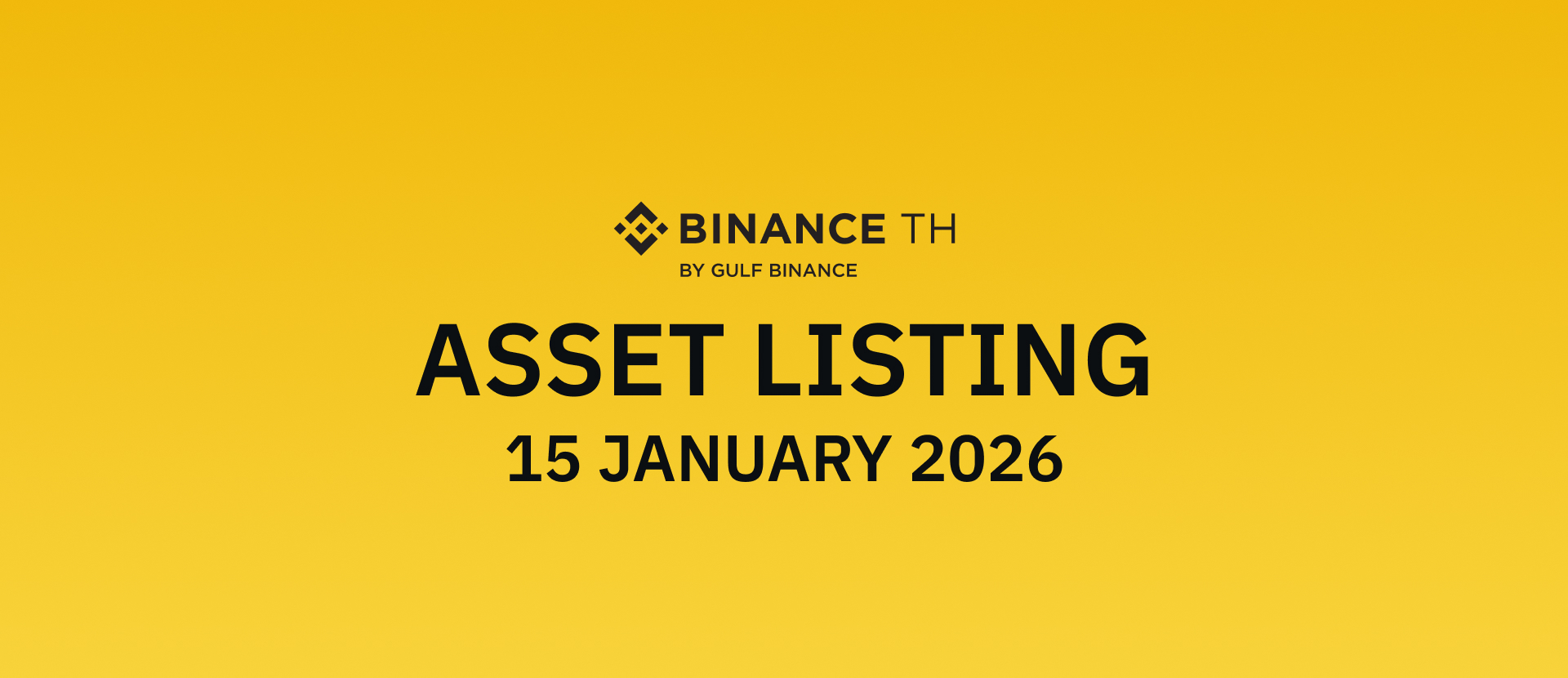 Announcement of new trading pairs on January 15, 2026 | Binance TH